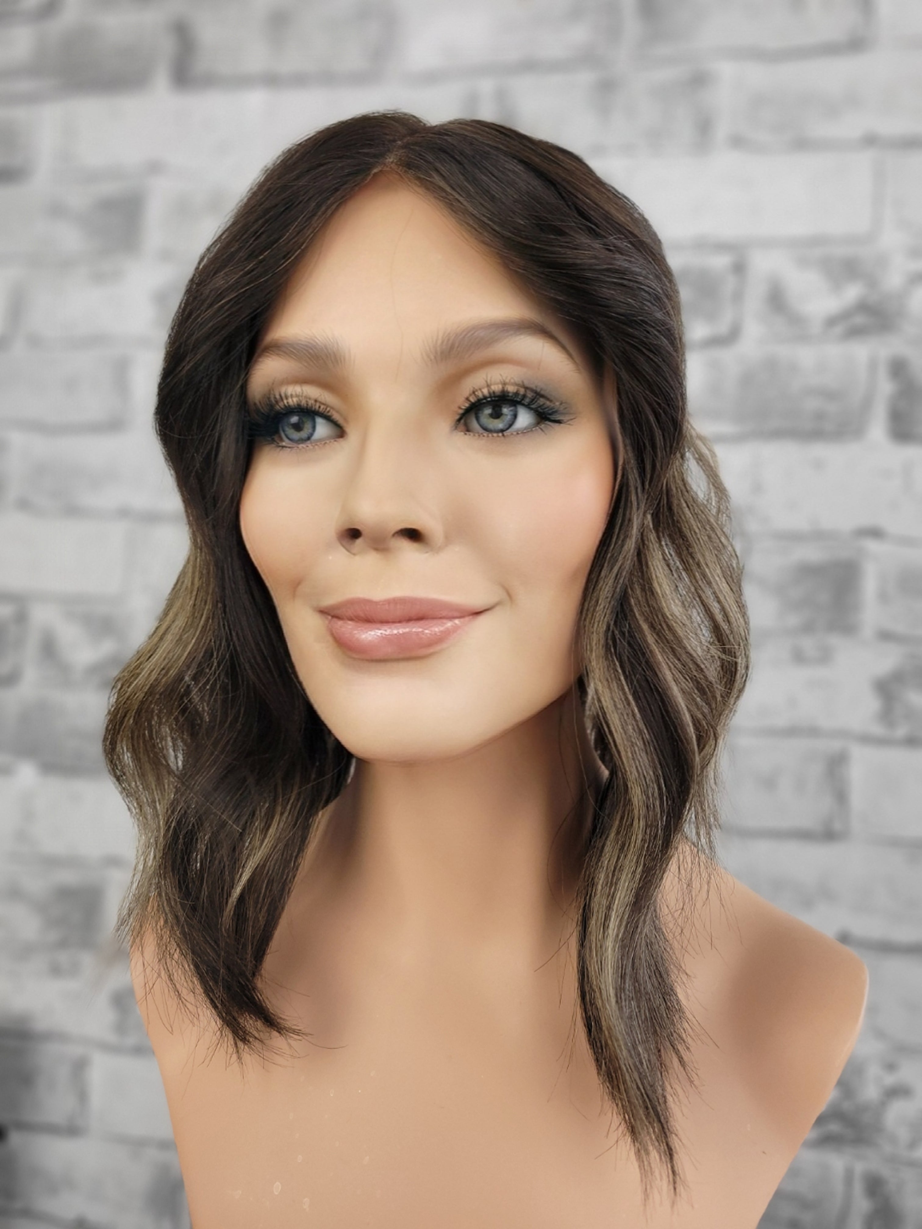 15" Closed Lace Topper - Iced Truffle (8x8) – FLOX HAIR